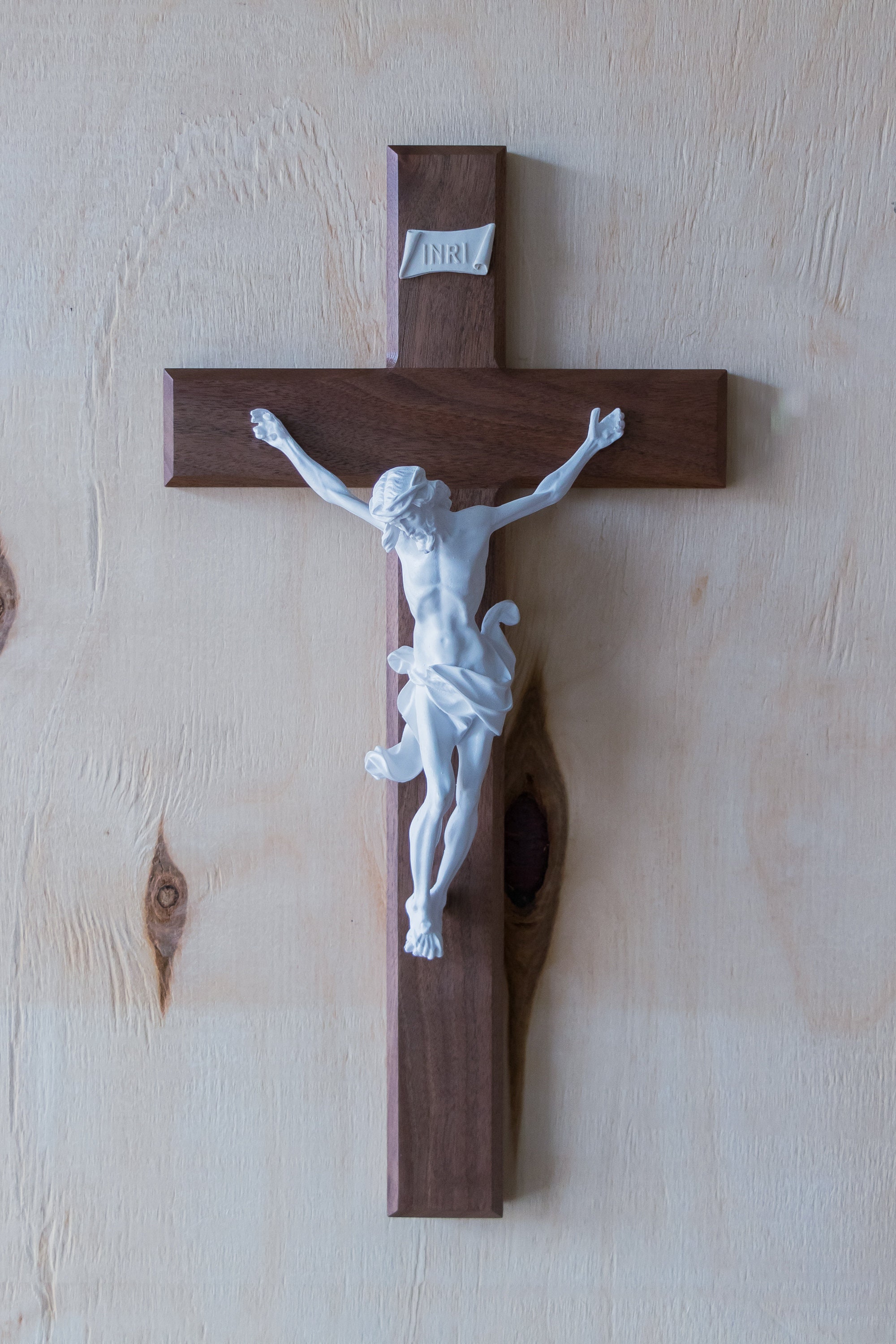 16 Large Wall Crucifix With White Corpus Wood Crucifix | Etsy