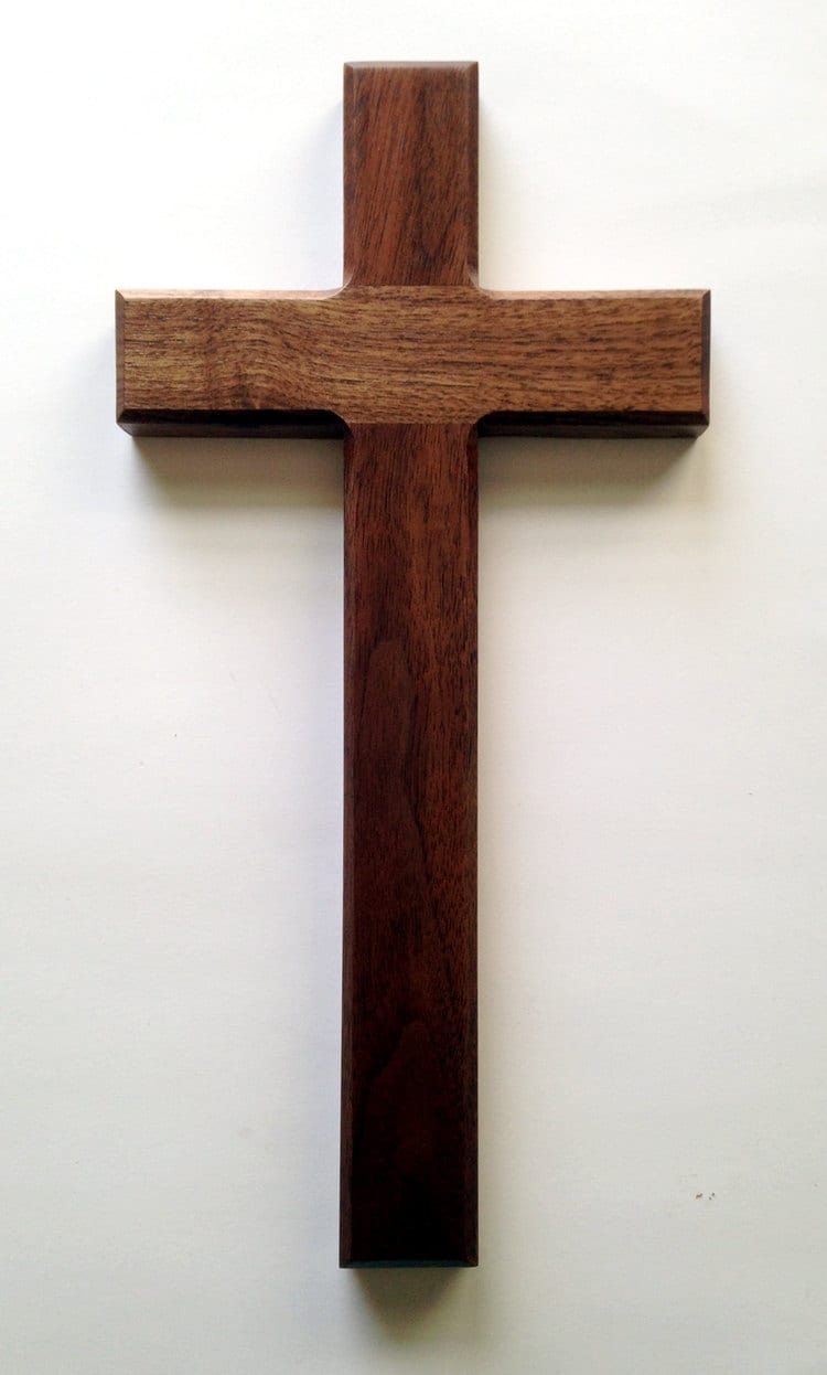 Wall Cross Wood Cross Husband Gift Walnut Cross Wooden | Etsy