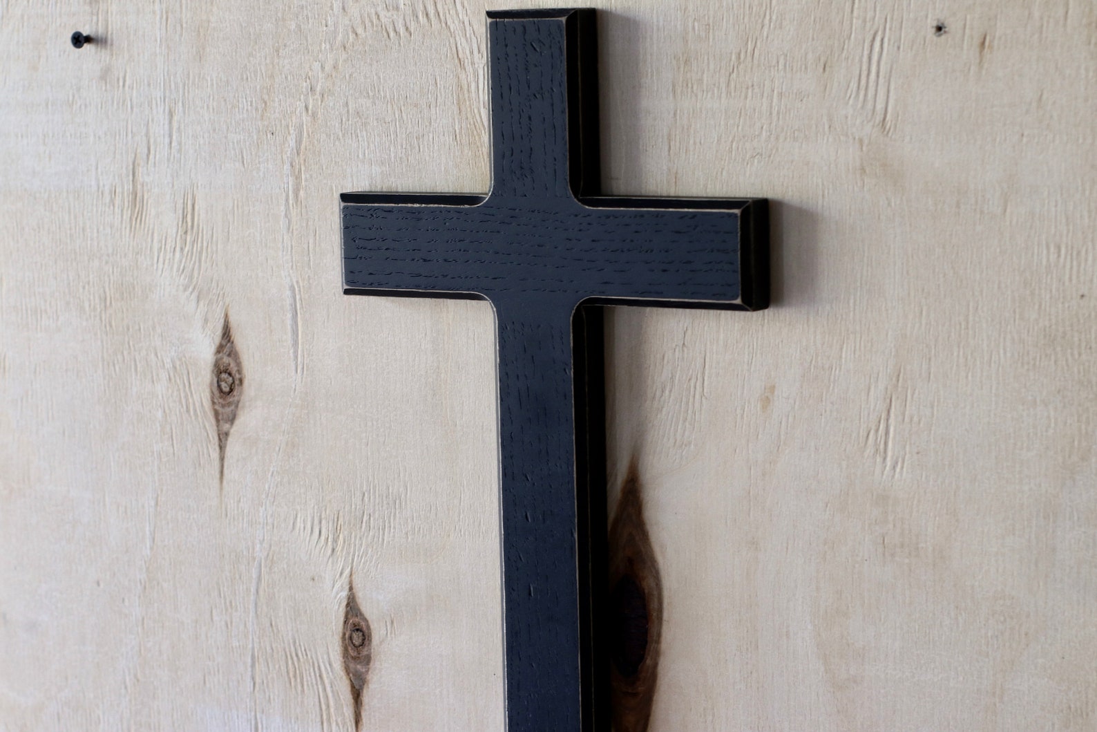 15 Distressed Black Wood Wall Cross Farmhouse Cross | Etsy