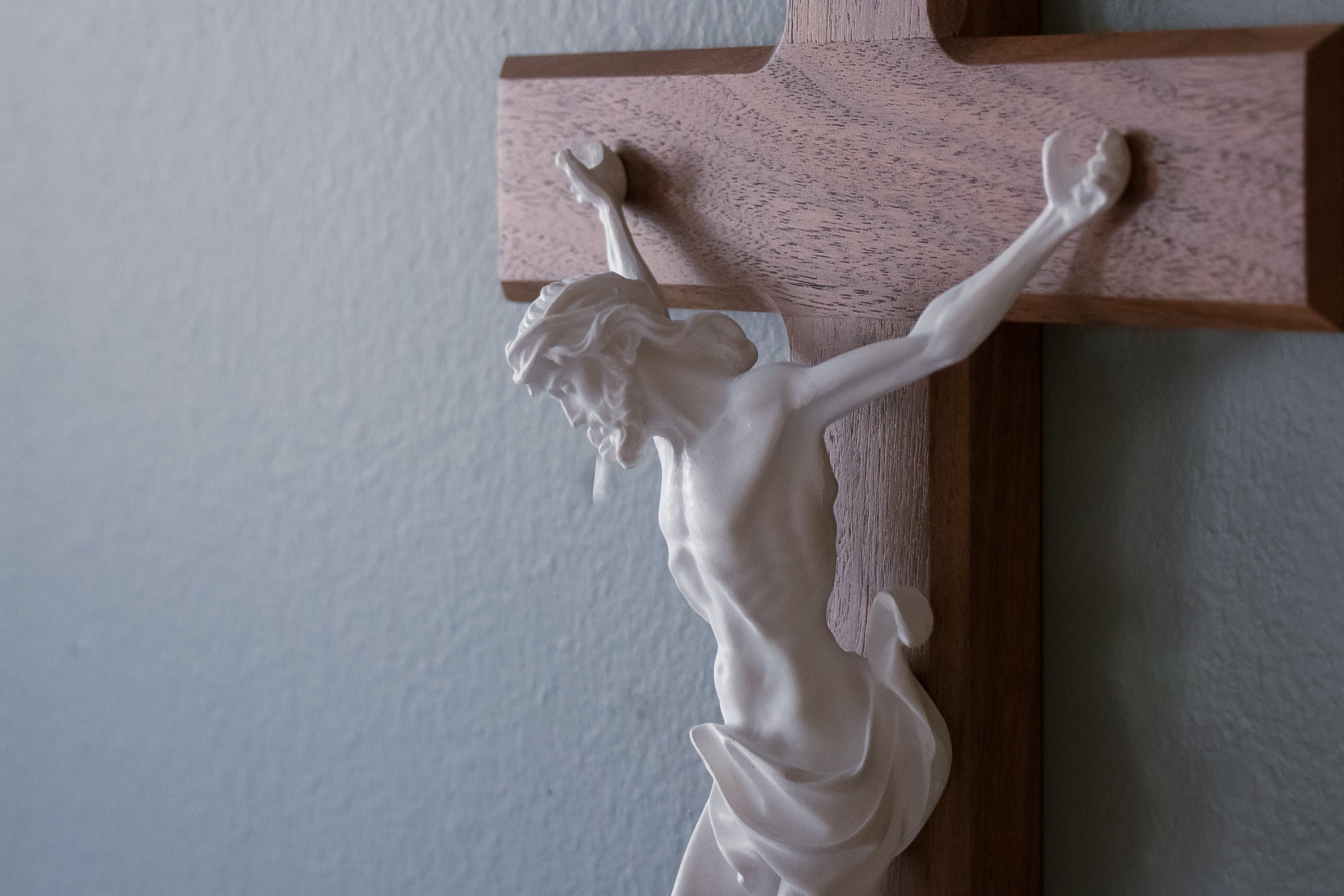 16 Large Wall Crucifix With White Corpus Wood Crucifix | Etsy