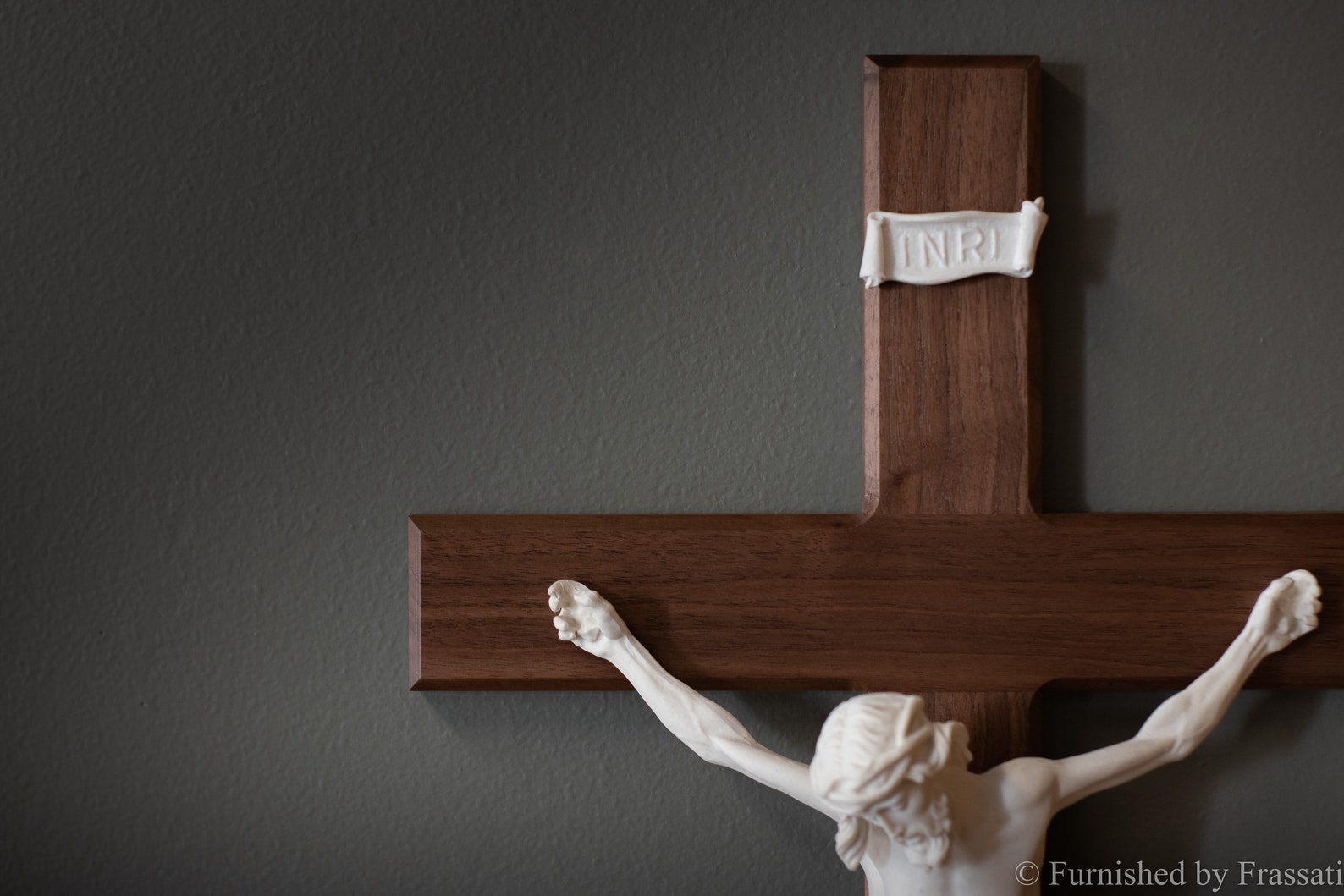 24 Large Wall Crucifix With White Corpus Wood Crucifix - Etsy