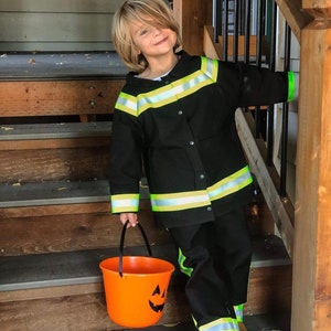 Firefighter Kids Jacket, Bunker Gear, Personalized Jacket, Firefighter ...