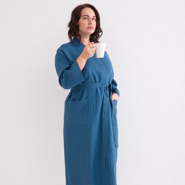 Linen Robe - Etsy