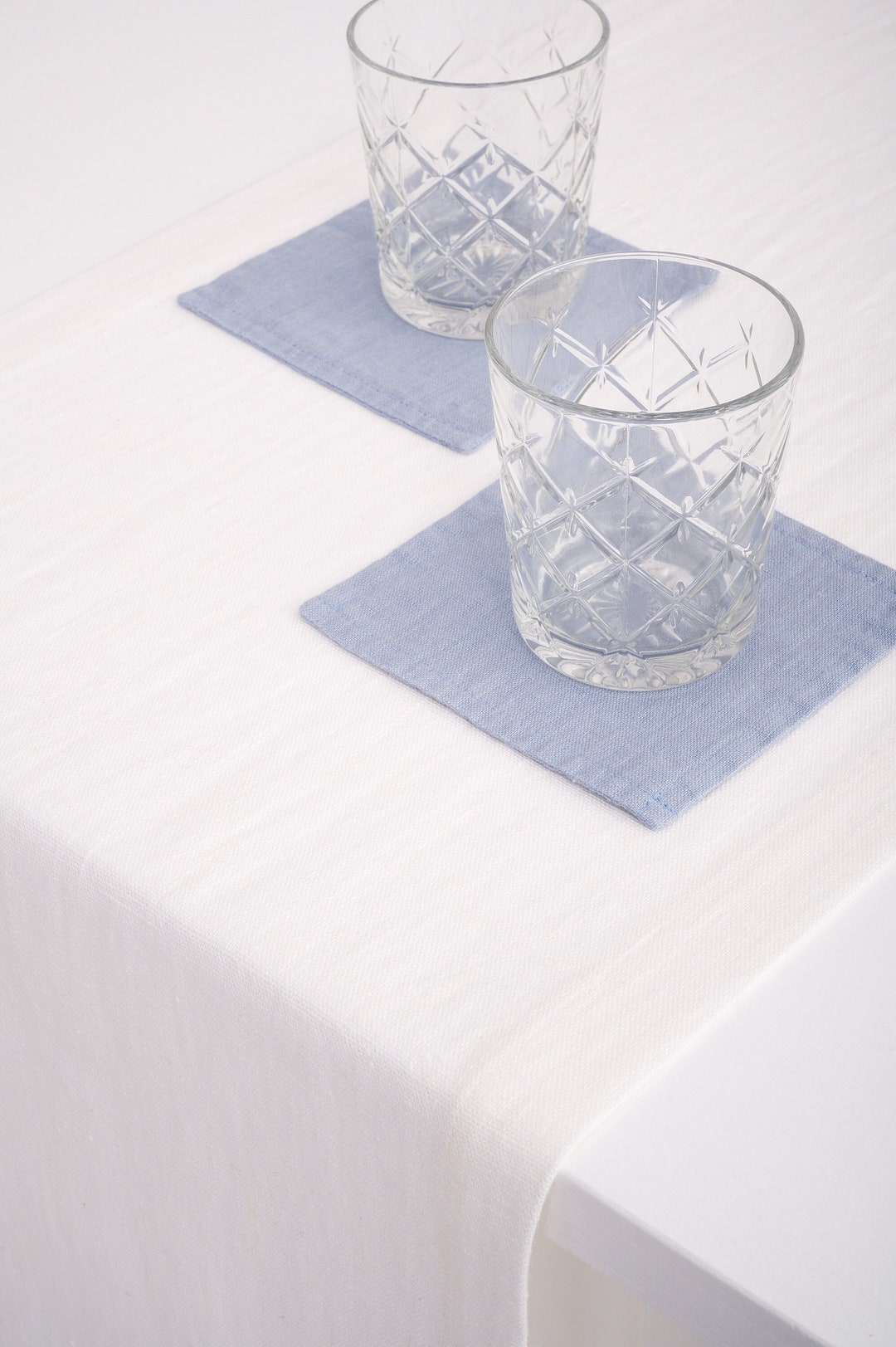 Linen Coaster, Linen Wedding Coasters, Stone Washed Linen Coasters ...