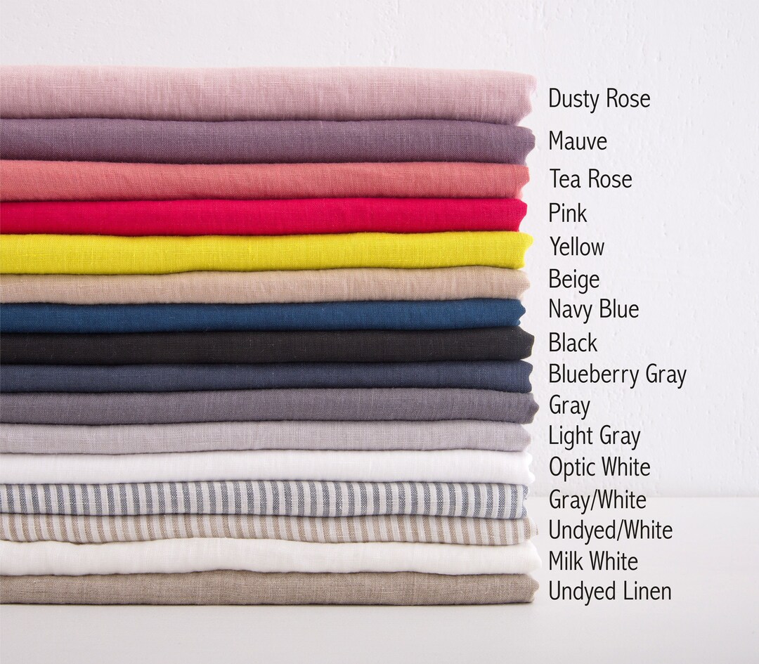 LINEN FABRIC SAMPLES, Light Weight Linen 130g/m2 Fabric, Softened Stone ...