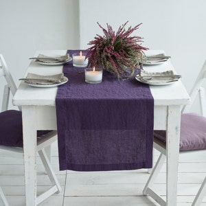 Linen Table Runner Custom Color Linen Table Runner Handmade | Etsy