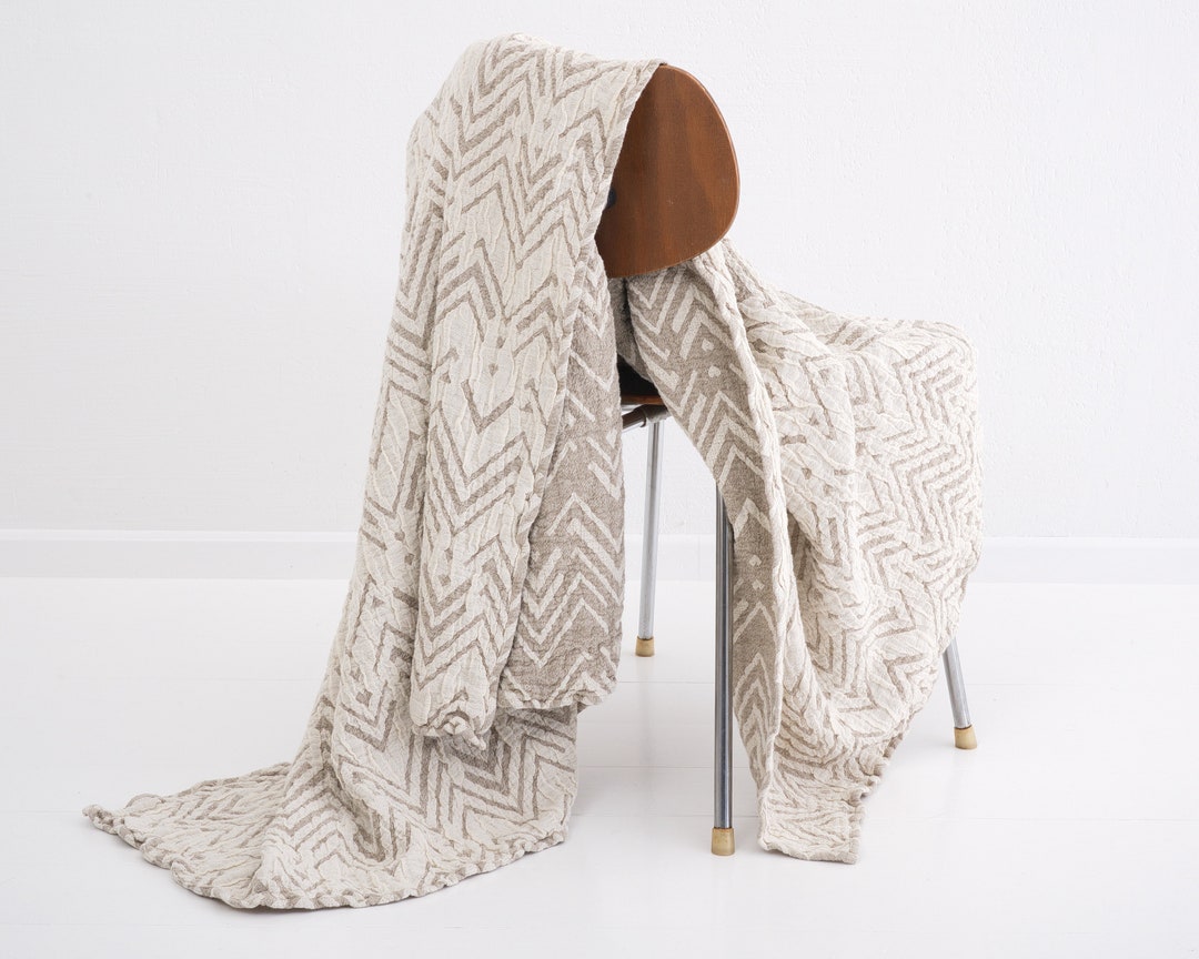 Linen Blanket, Linen Throw Blanket, Bedspread, Linen and Cotton Blend ...