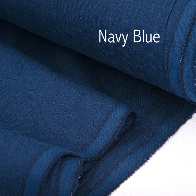 Blue Linen Fabric - Etsy