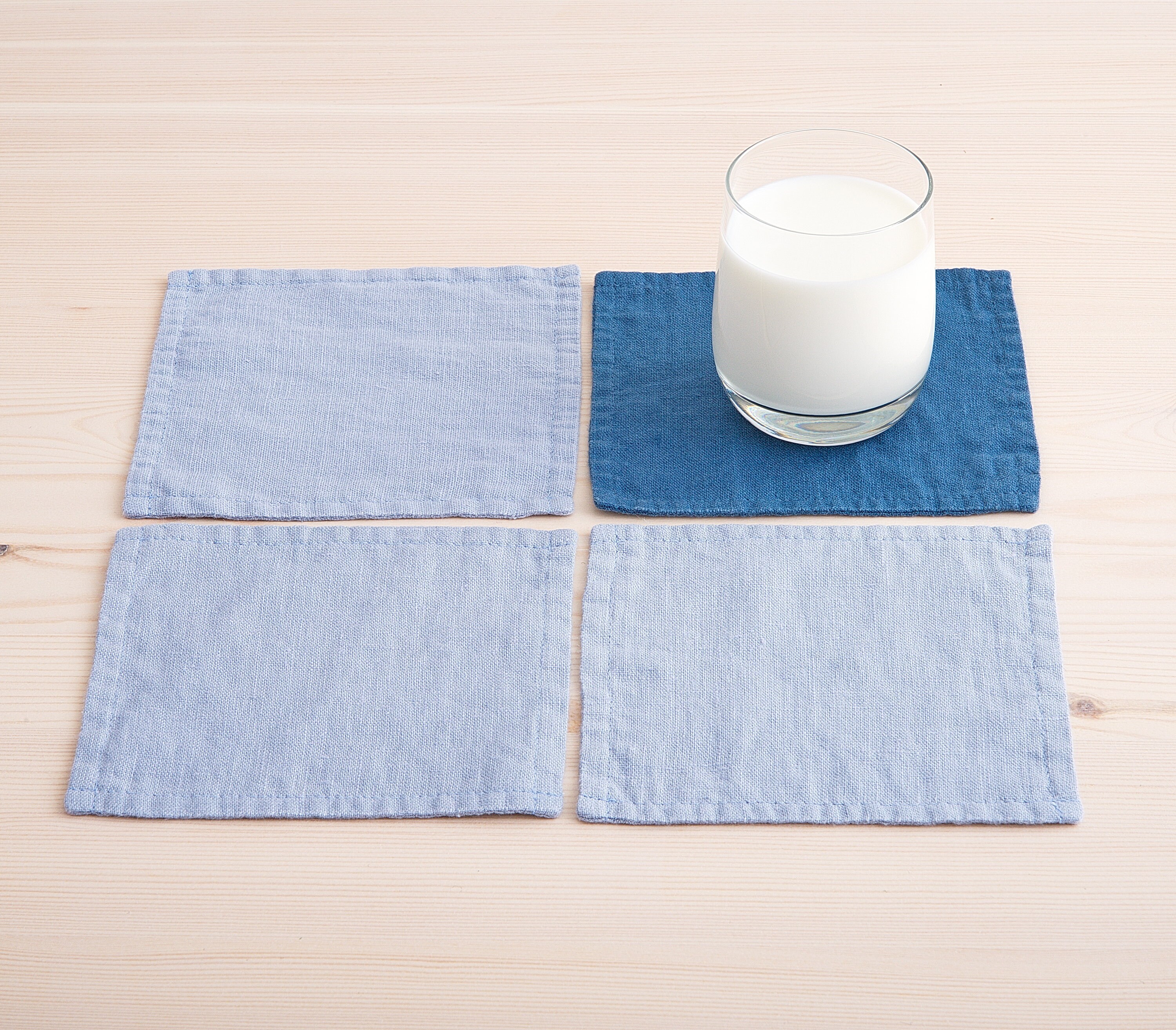 Linen Coaster Linen Wedding Coasters Stone Washed Linen | Etsy