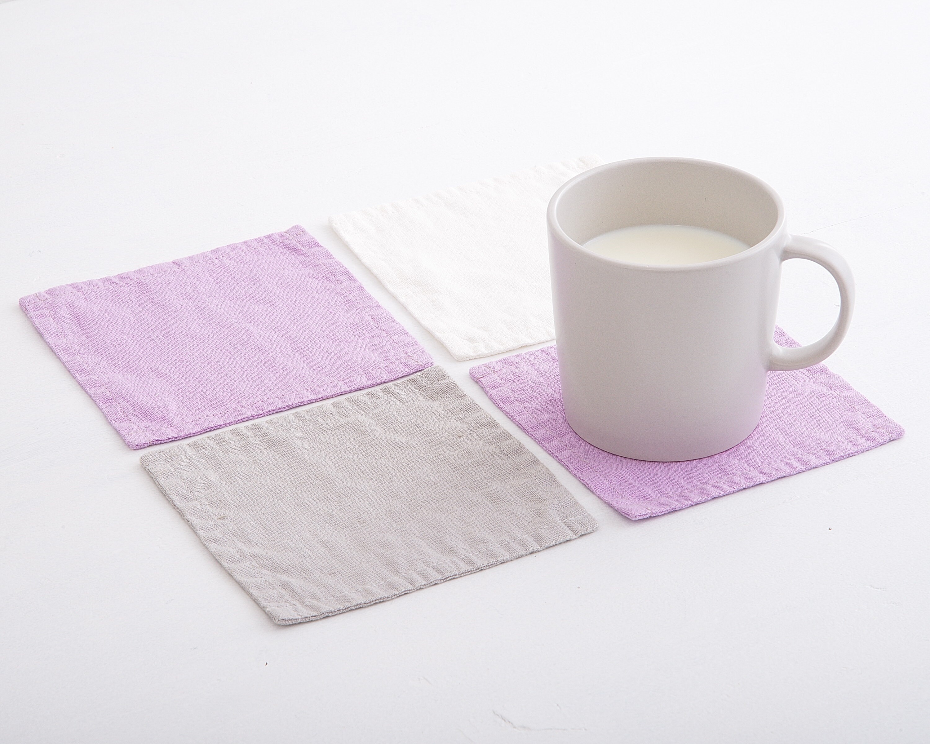 Linen Coaster Linen Wedding Coasters Stone Washed Linen | Etsy