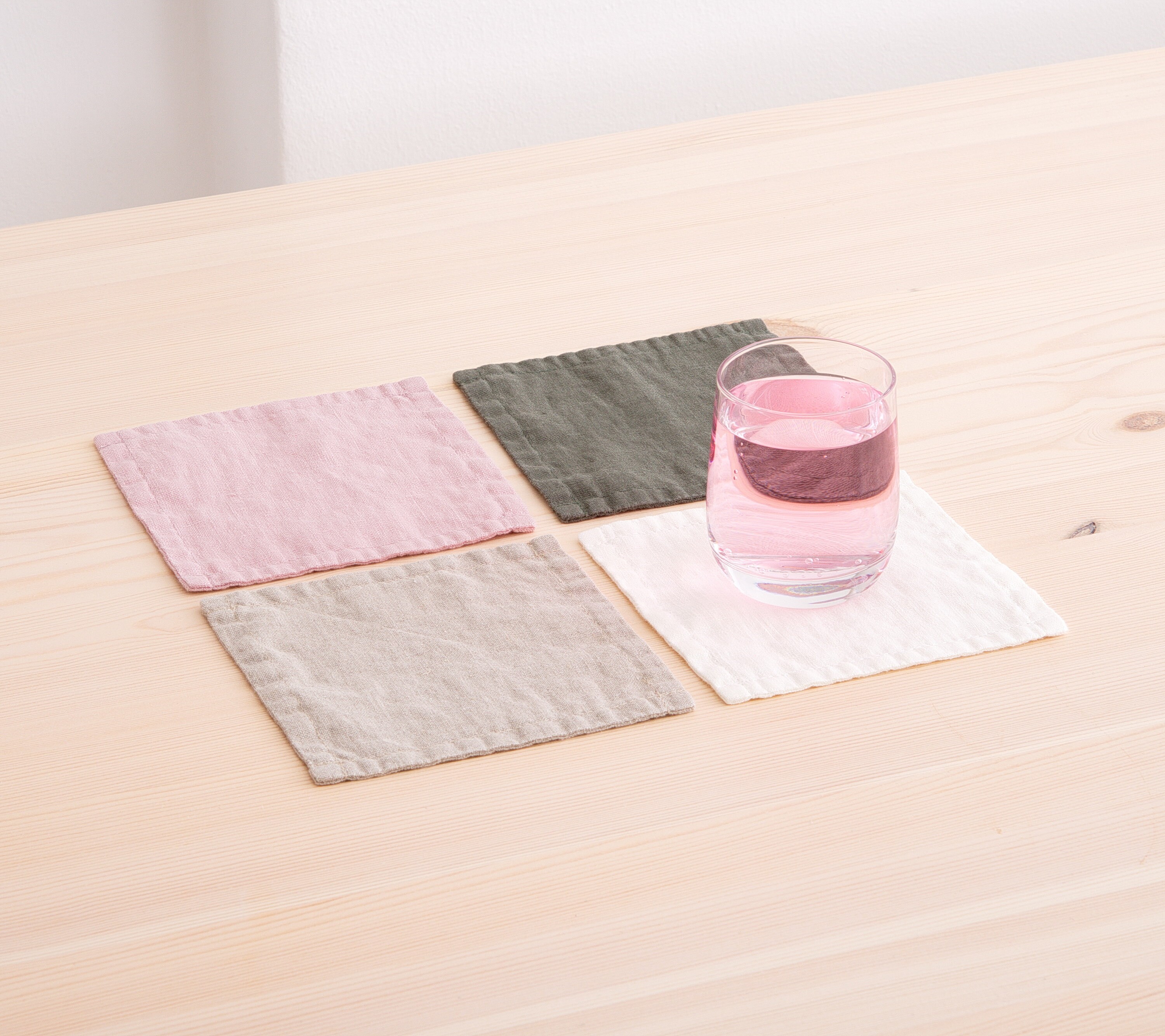 Linen Coaster Linen Wedding Coasters Stone Washed Linen - Etsy UK