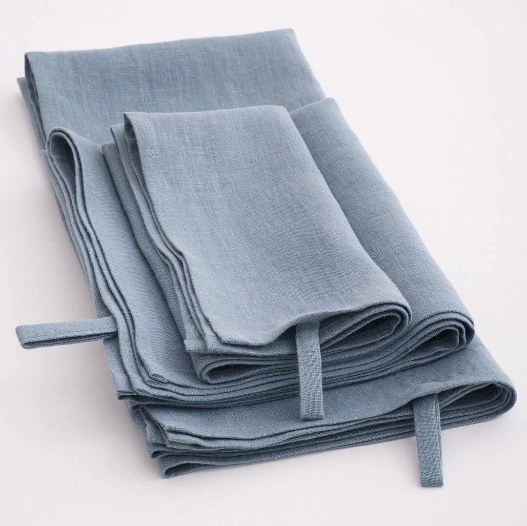 Soft Stone Washed Linen Towels, Set of High Absorbent Linen Towels ...