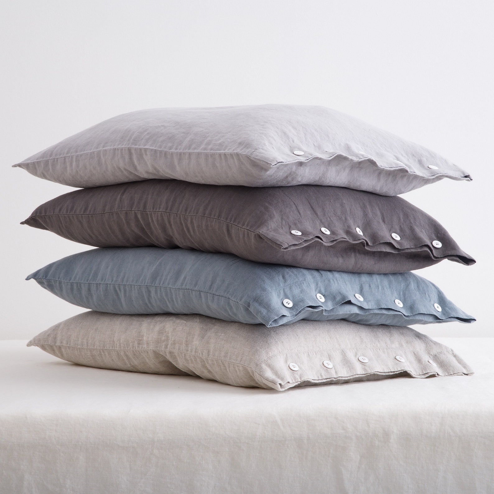 Linen Bedding Set 2 Pieces Linen Set With Buttons Duvet - Etsy