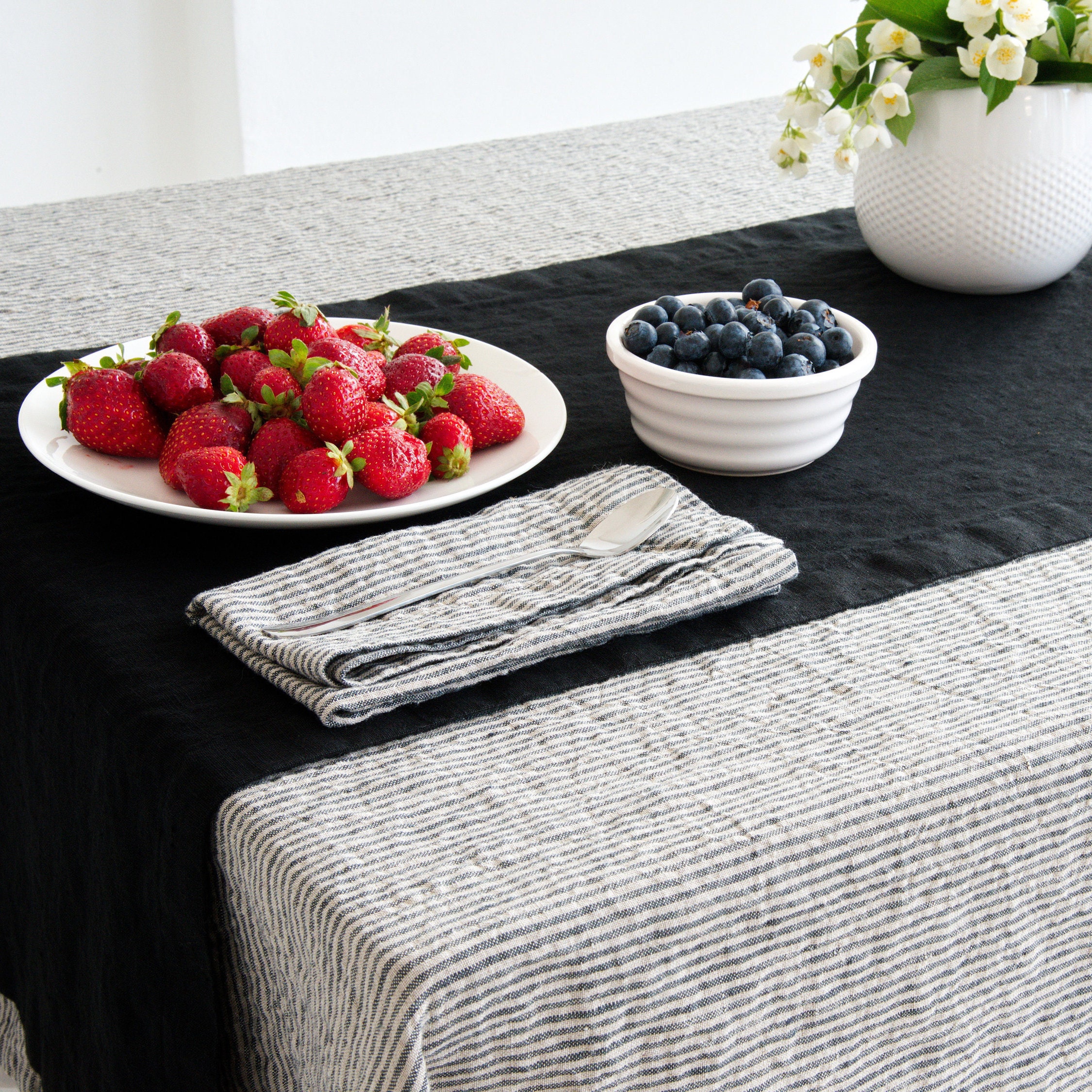 Linen Table Runner Custom Color Linen Table Runner Handmade - Etsy