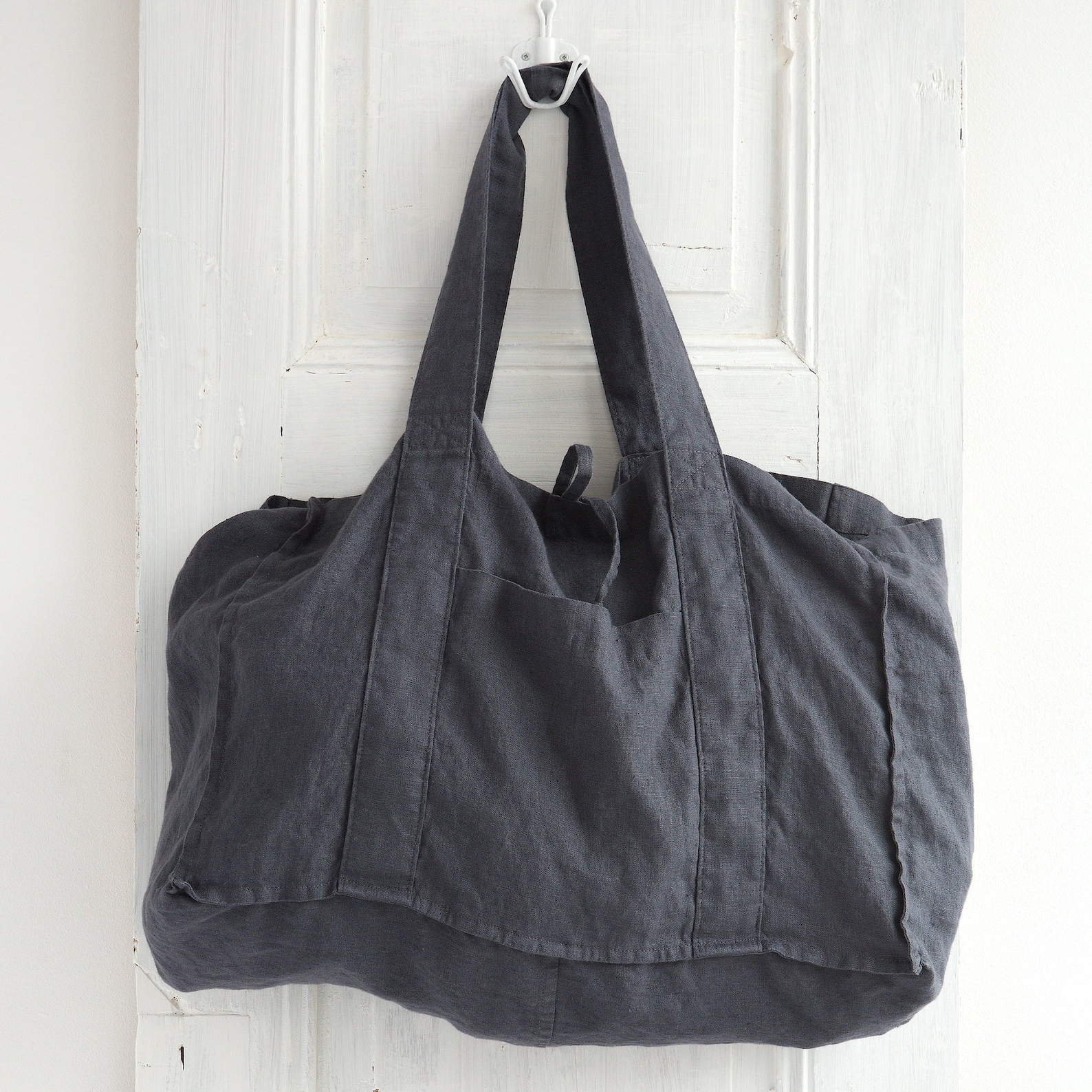 LINEN TOTE BAG - Organic Tote Bag - Linen Shoulder Bag - Pure Linen ...