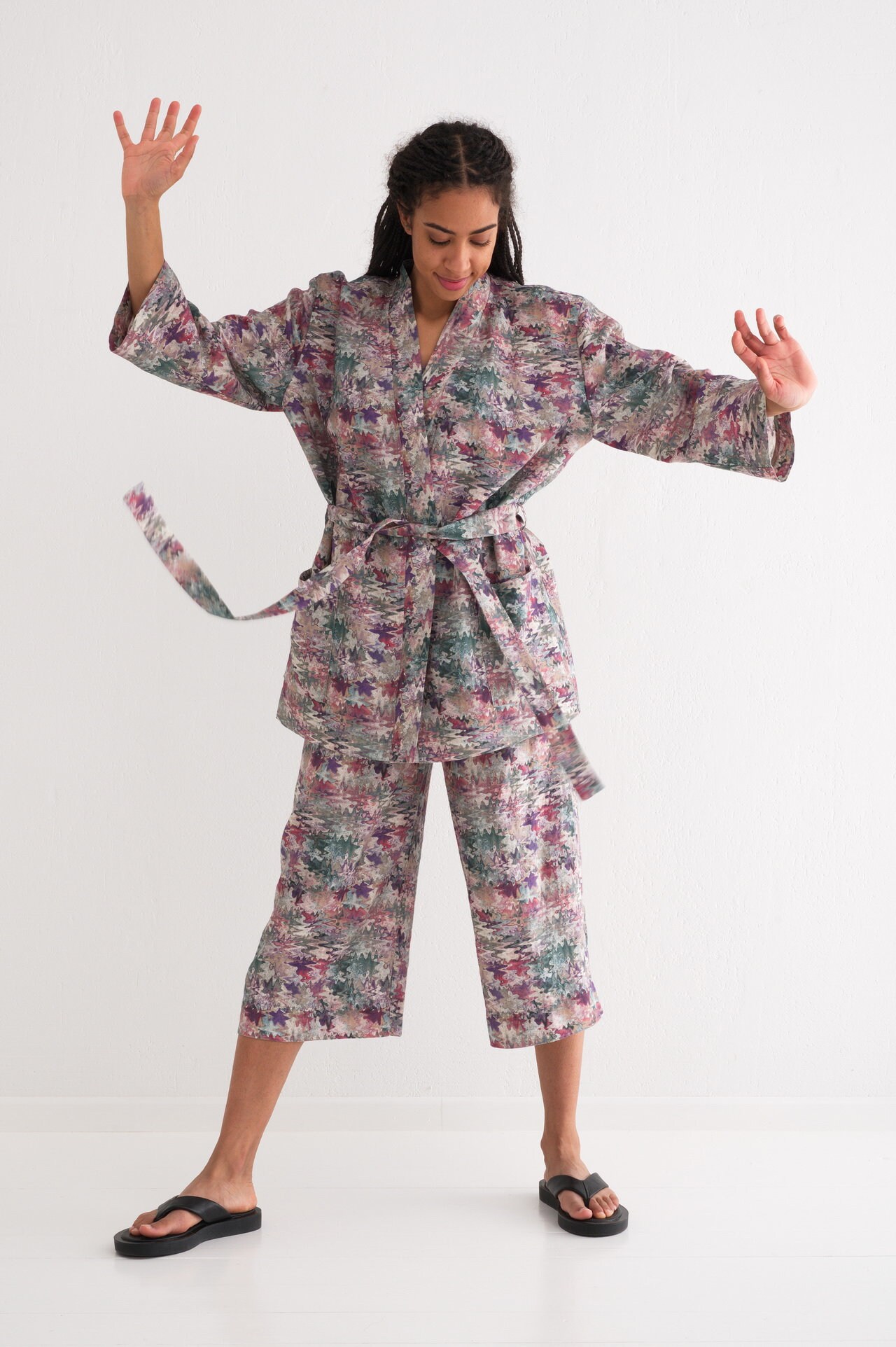 Linen Pajama Set, Linen Sleepwear, Linen Loungewear, Linen Dressing ...