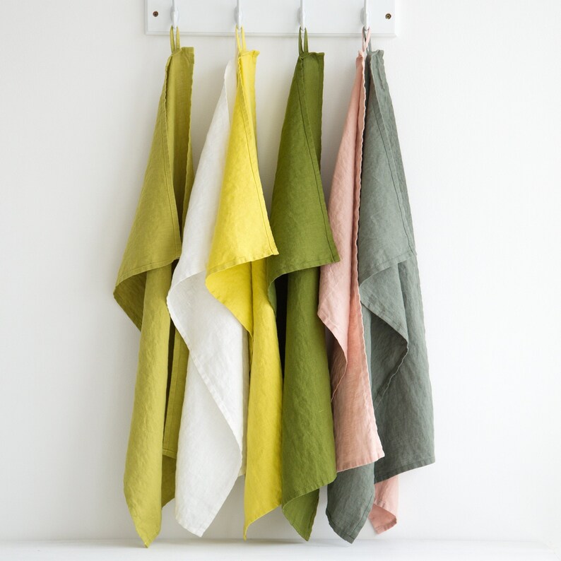 Linen Towels Linen Kitchen Towels Washed Linen Tea Towels - Etsy