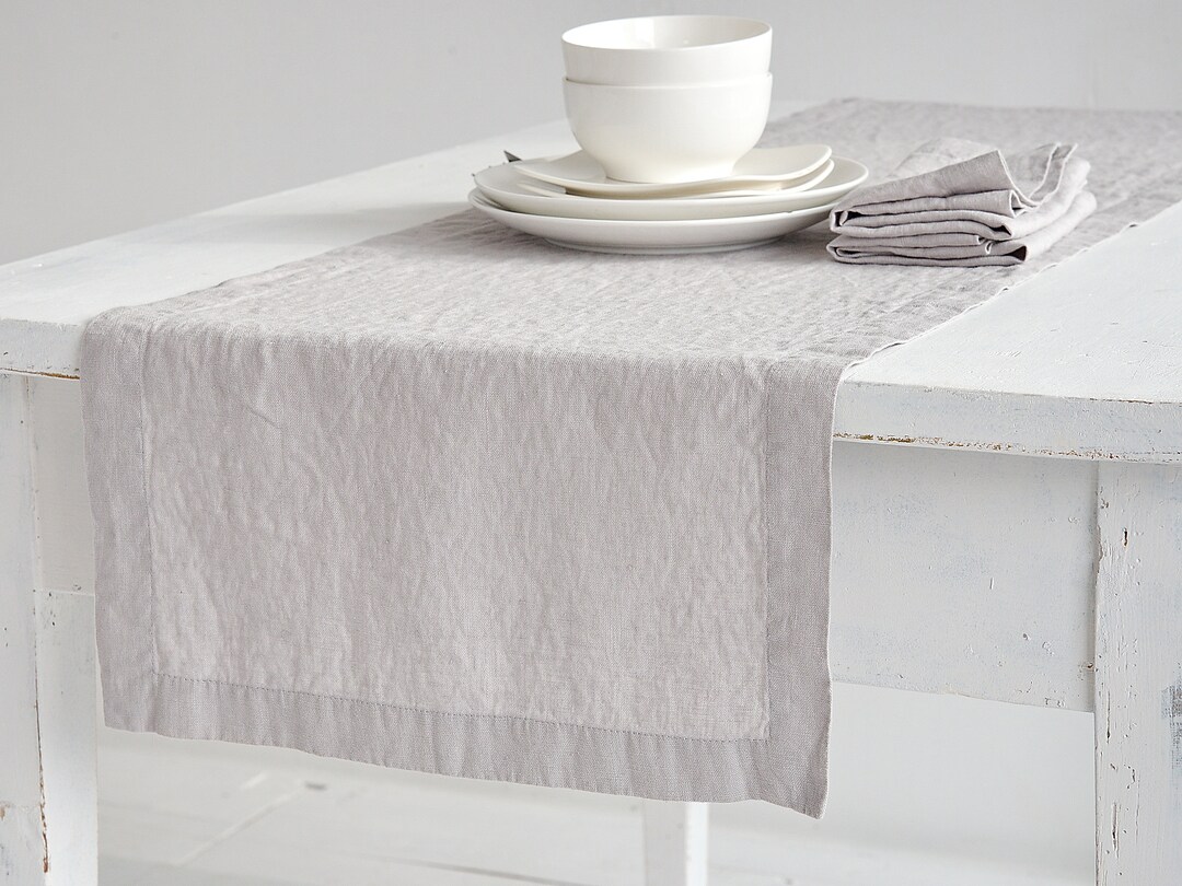 Linen Table Runner Custom Color Linen Table Runner Handmade - Etsy