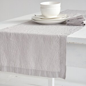 Linen Table Runner Custom Color Linen Table Runner Handmade - Etsy