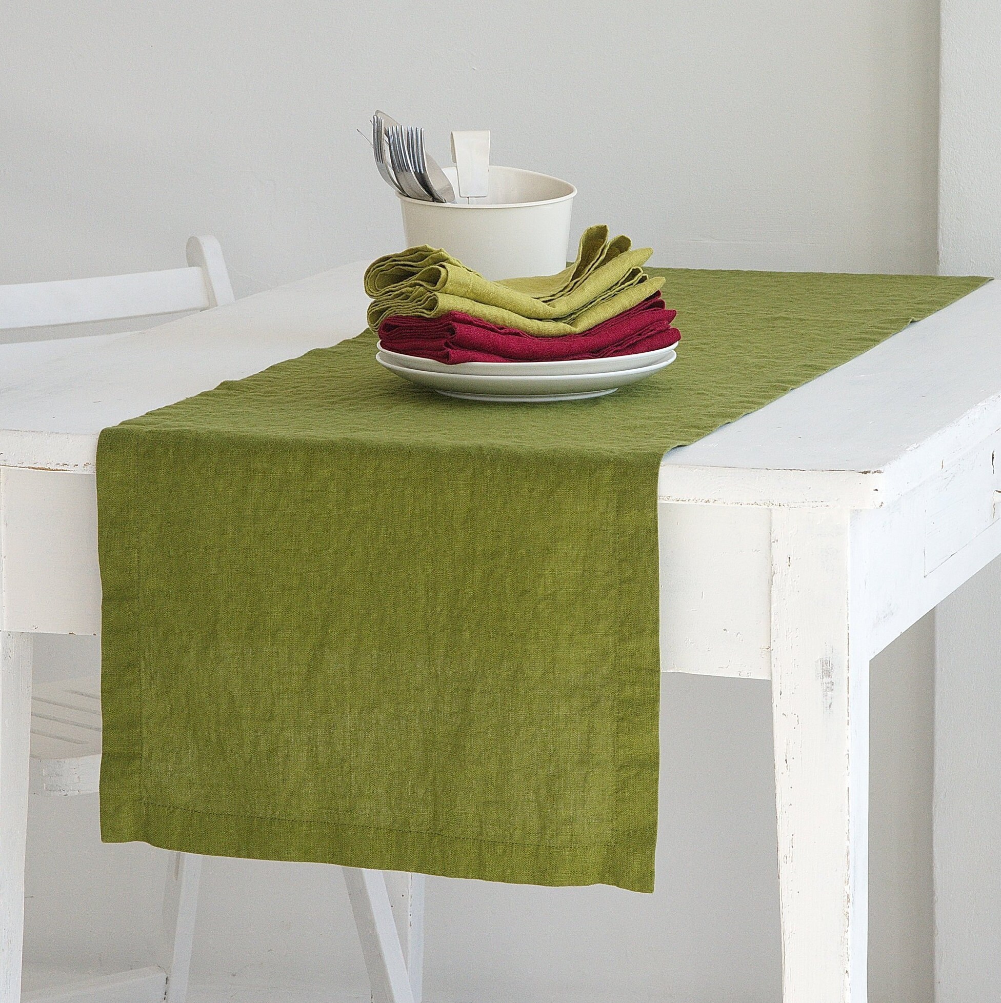 Linen Table Runner Custom Color Linen Table Runner Handmade - Etsy