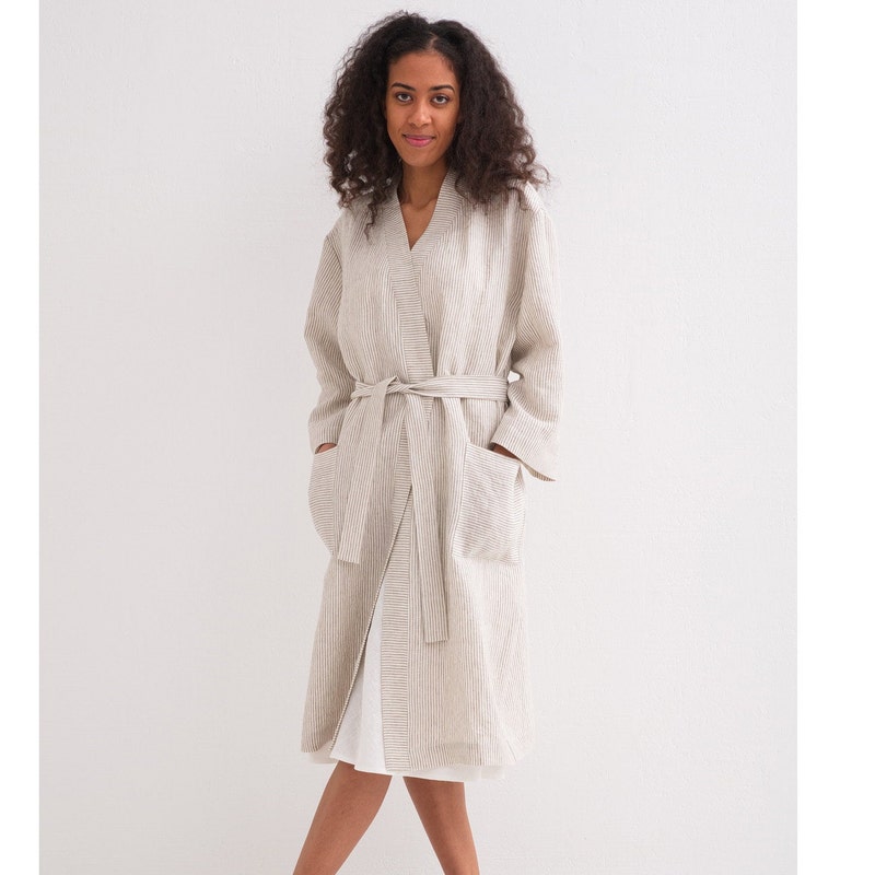 Linen Robe - Etsy