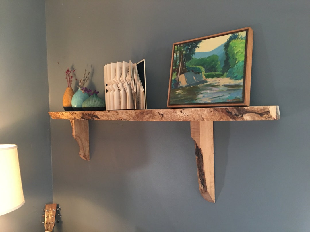 Live Edge Wood Shelf - Etsy