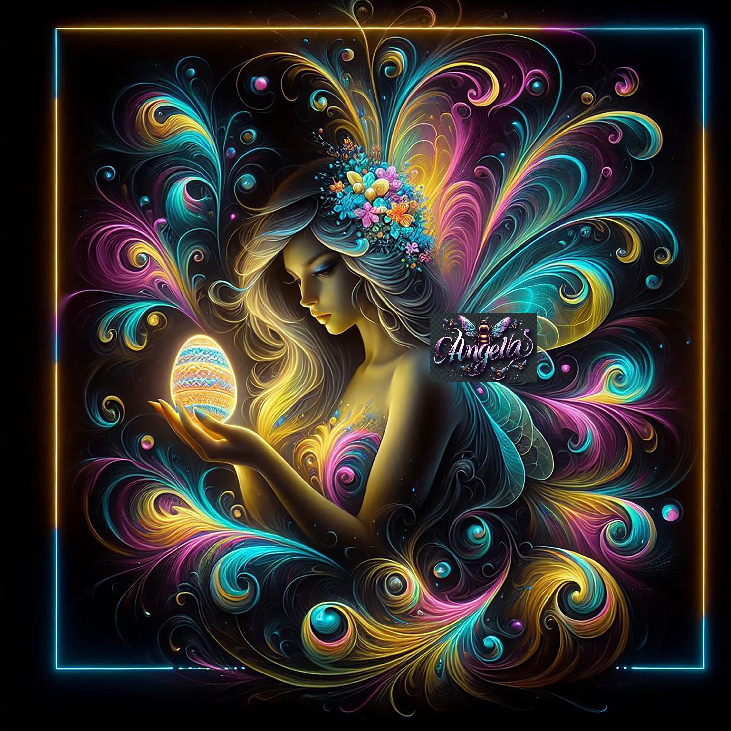 High Resolution Digital Download, Colorful Easter Fairies, 5 Images - Etsy