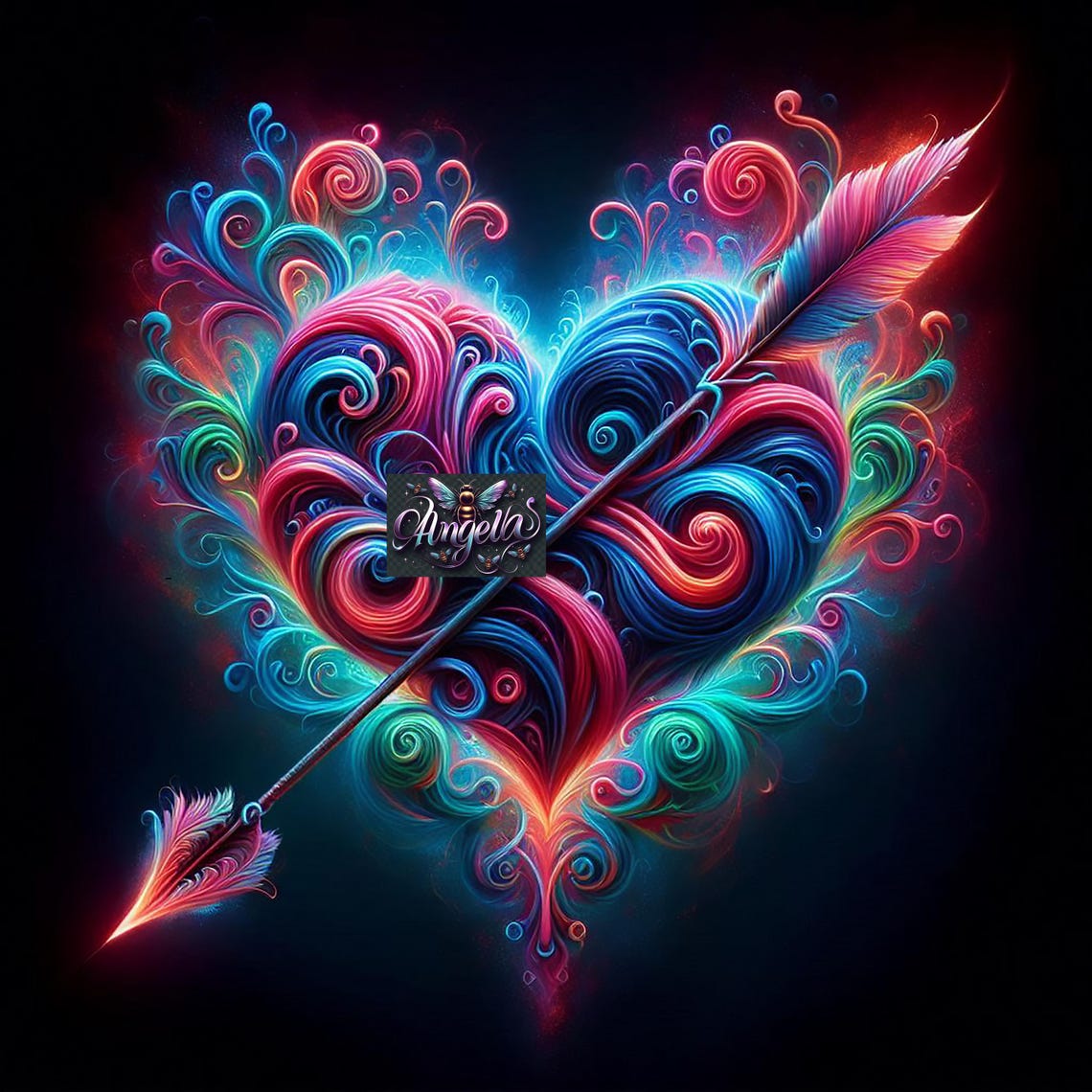 High Resolution Digital Download, Colorful Smoke Hearts, 5 Images - Etsy