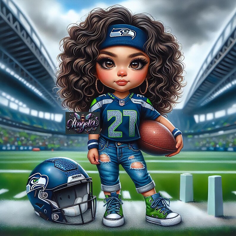 High Resolution Digital Download, NFL Chibi Girls, Seahawks - Etsy