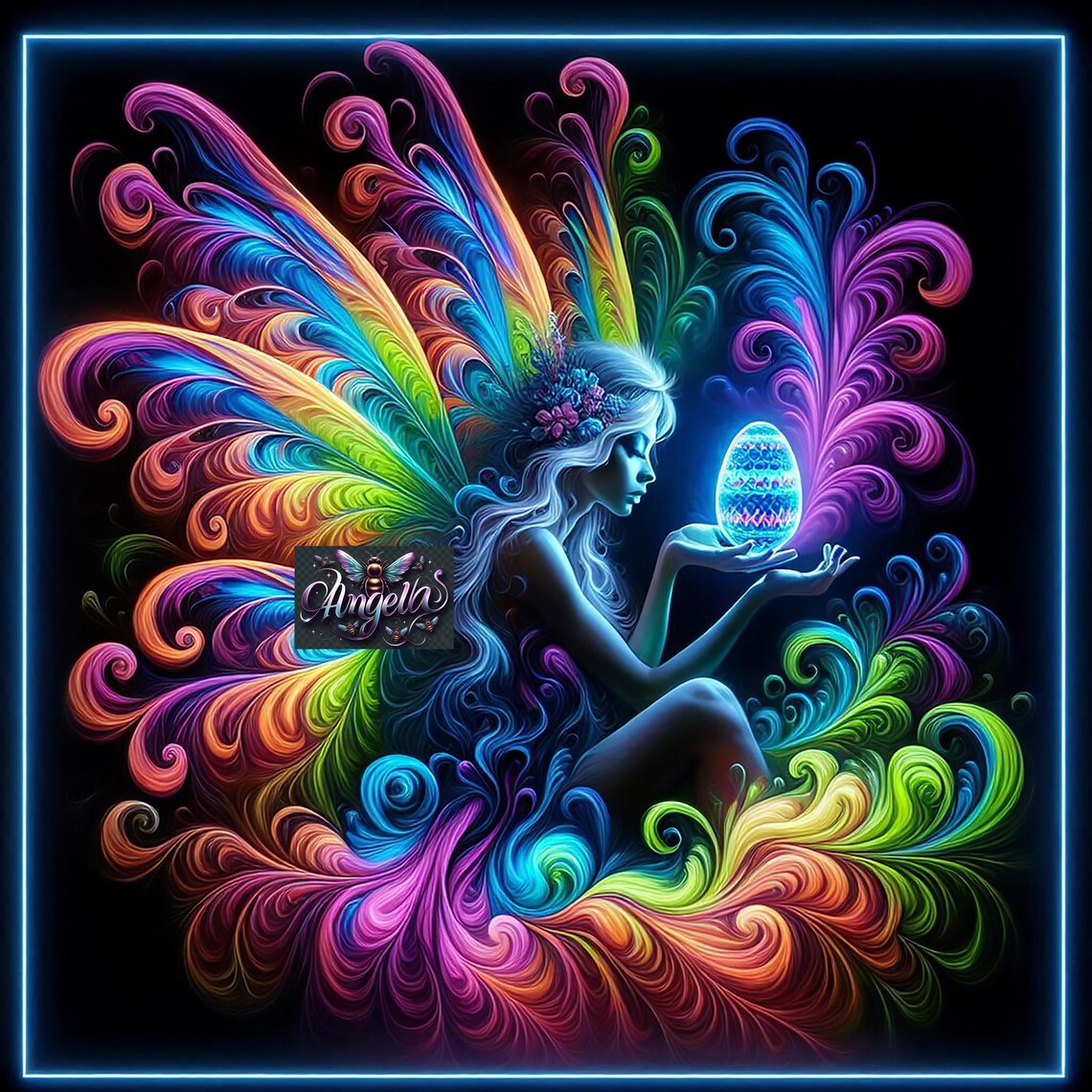 High Resolution Digital Download, Colorful Easter Fairies, 5 Images - Etsy