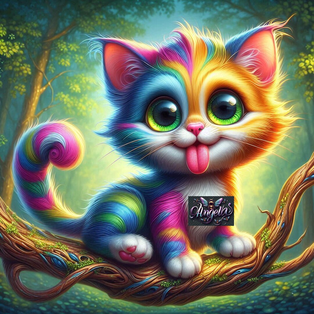 High Resolution Digital Download, Colorful Kittens, 4 Images - Etsy