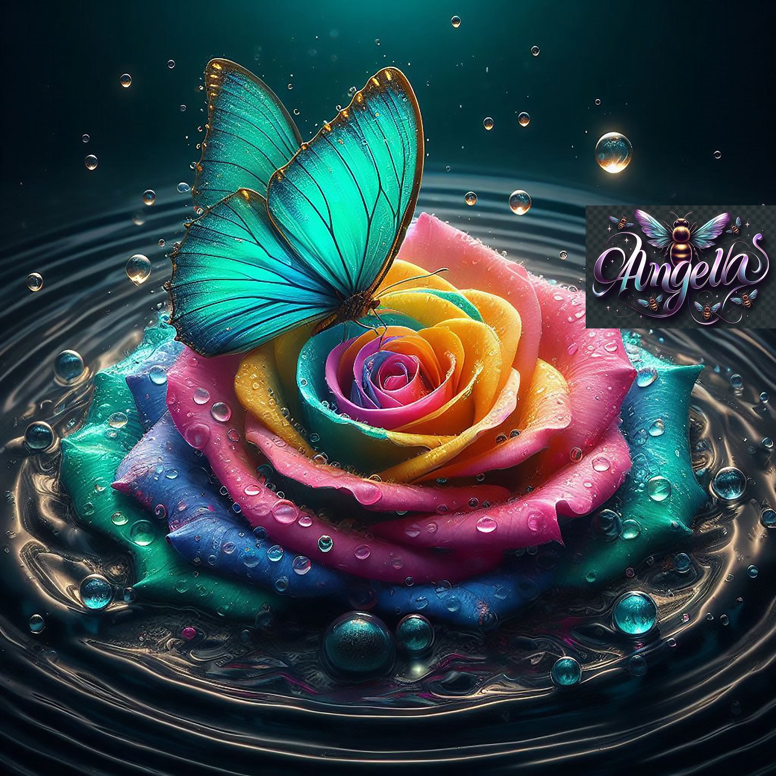 High Resolution Digital Download, Colorful Rose - Etsy
