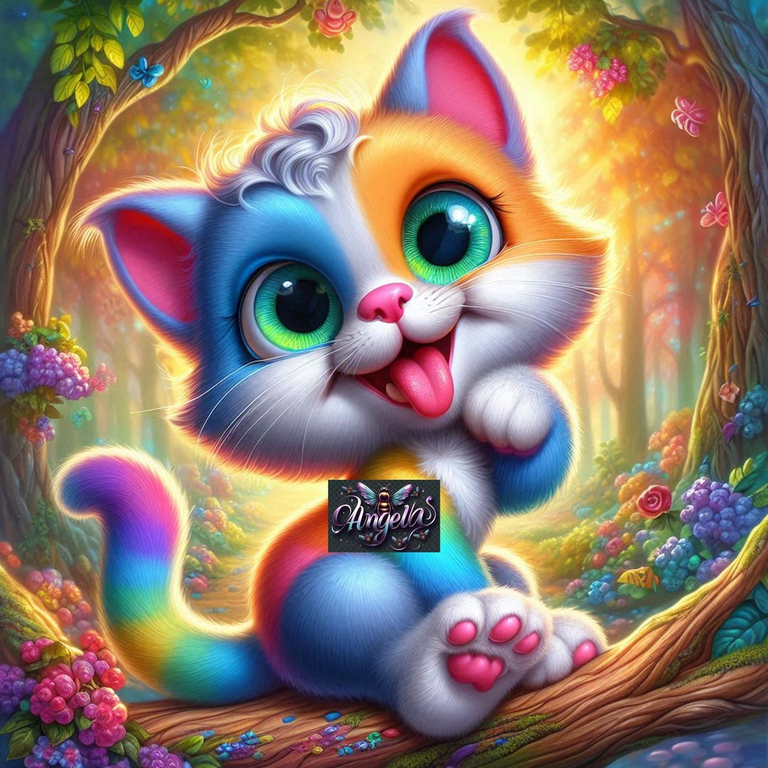 High Resolution Digital Download, Colorful Kittens, 4 Images - Etsy