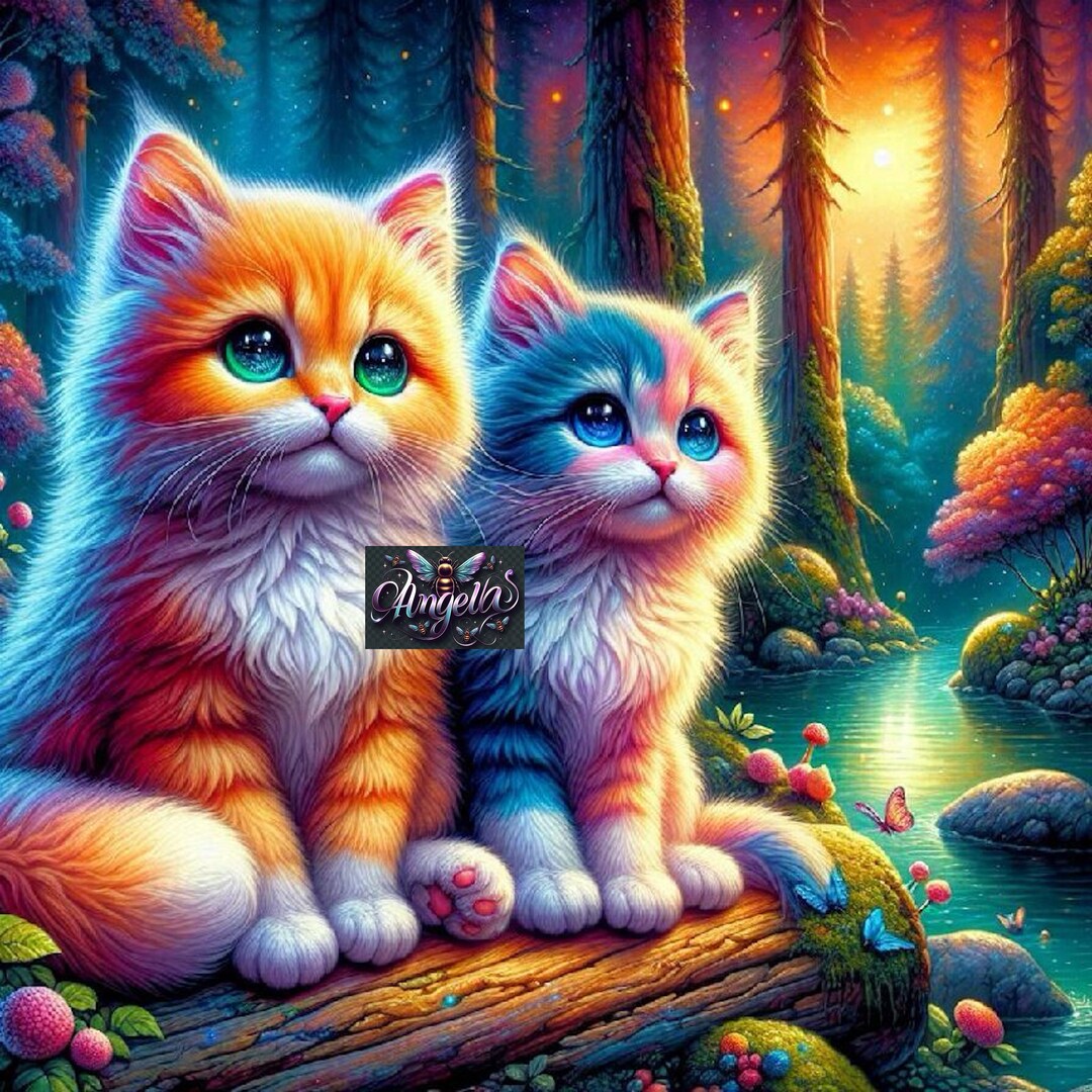 High Resolution Digital Download, Colorful Kittens, 3 Images - Etsy