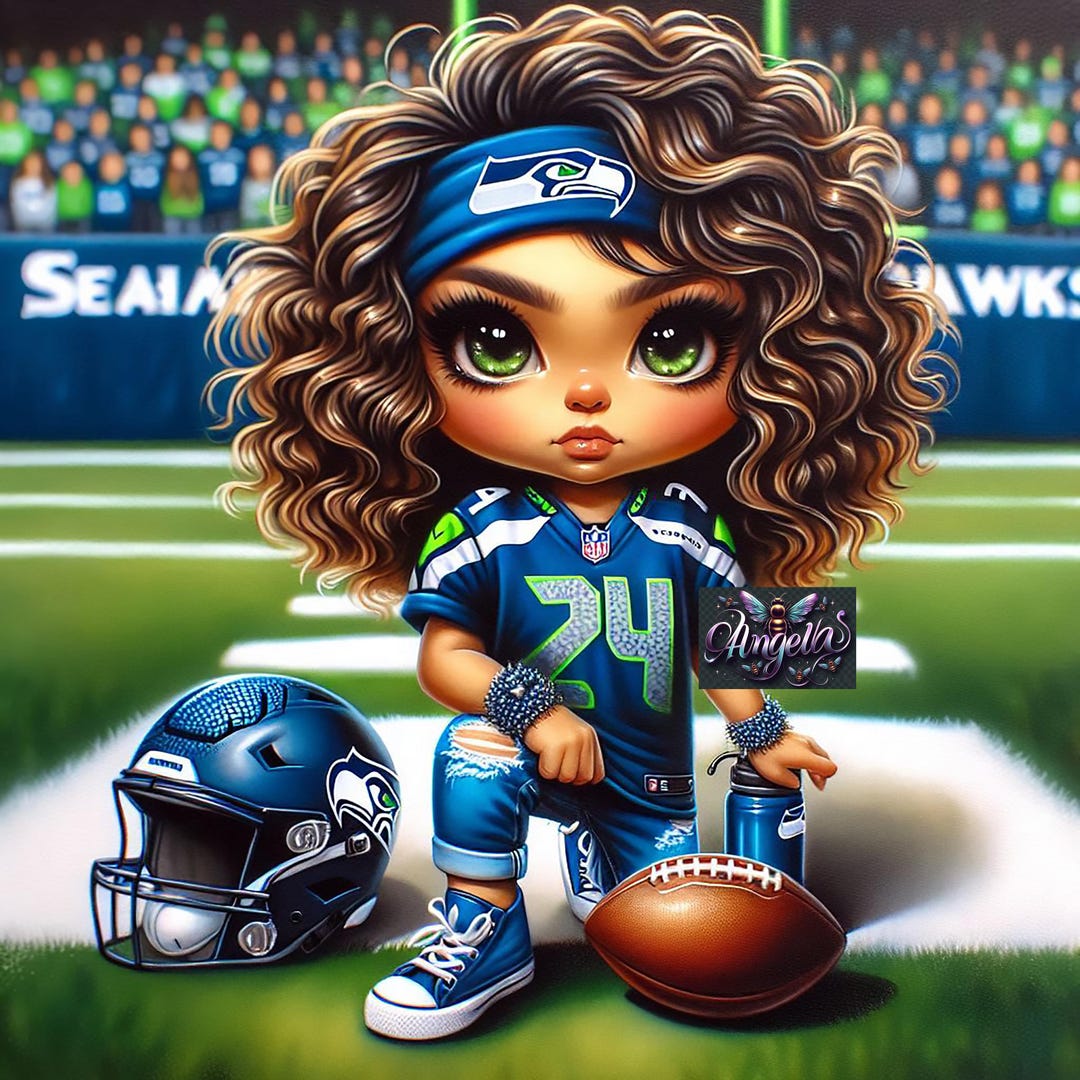 High Resolution Digital Download, NFL Chibi Girls, Seahawks - Etsy