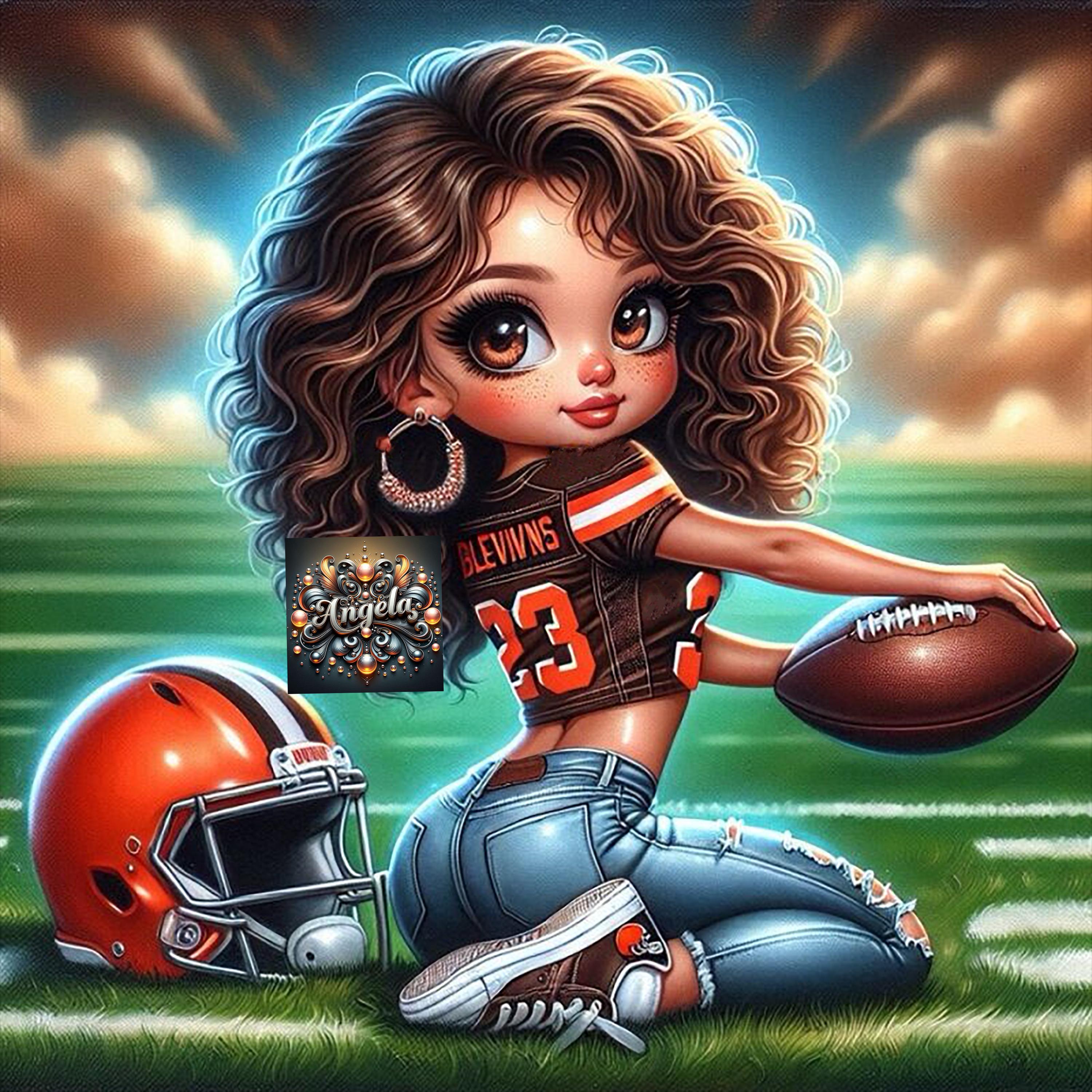 High Resolution Digital Download, NFL Chibi Girls, Cleveland - Etsy