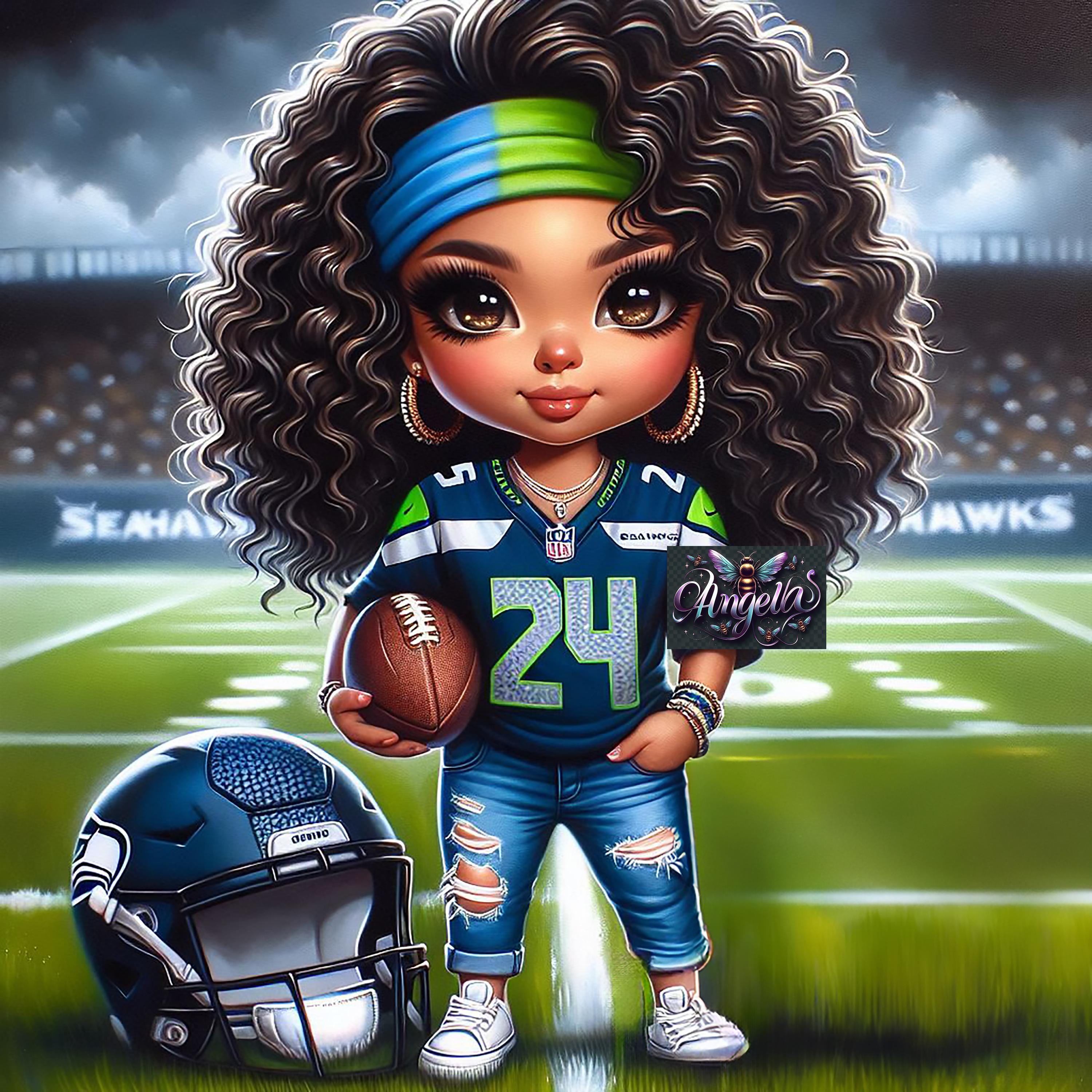 High Resolution Digital Download, NFL Chibi Girls, Seahawks - Etsy