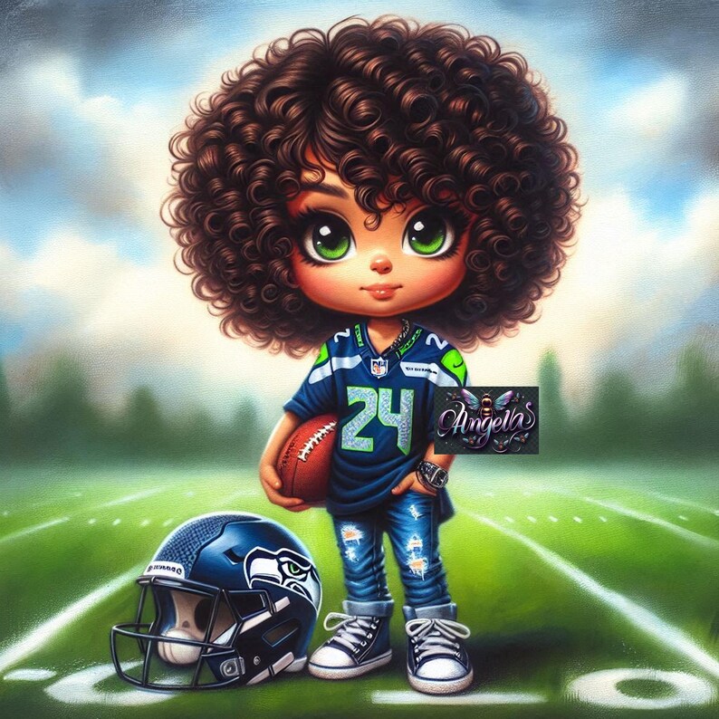 High Resolution Digital Download, 4 NFL Chibi Girls, Seahawks - Etsy
