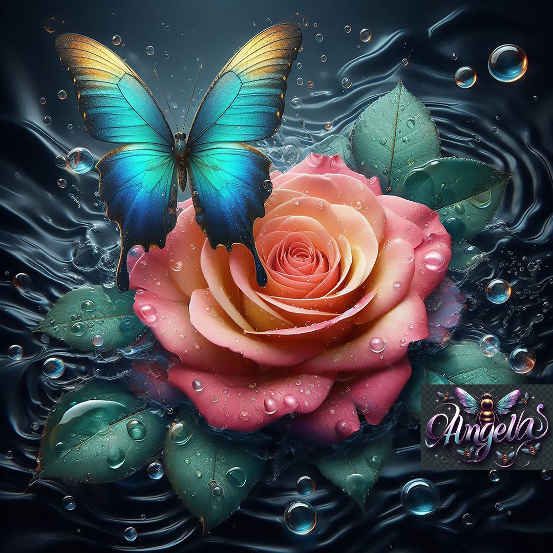High Resolution Digital Download, Colorful Rose - Etsy