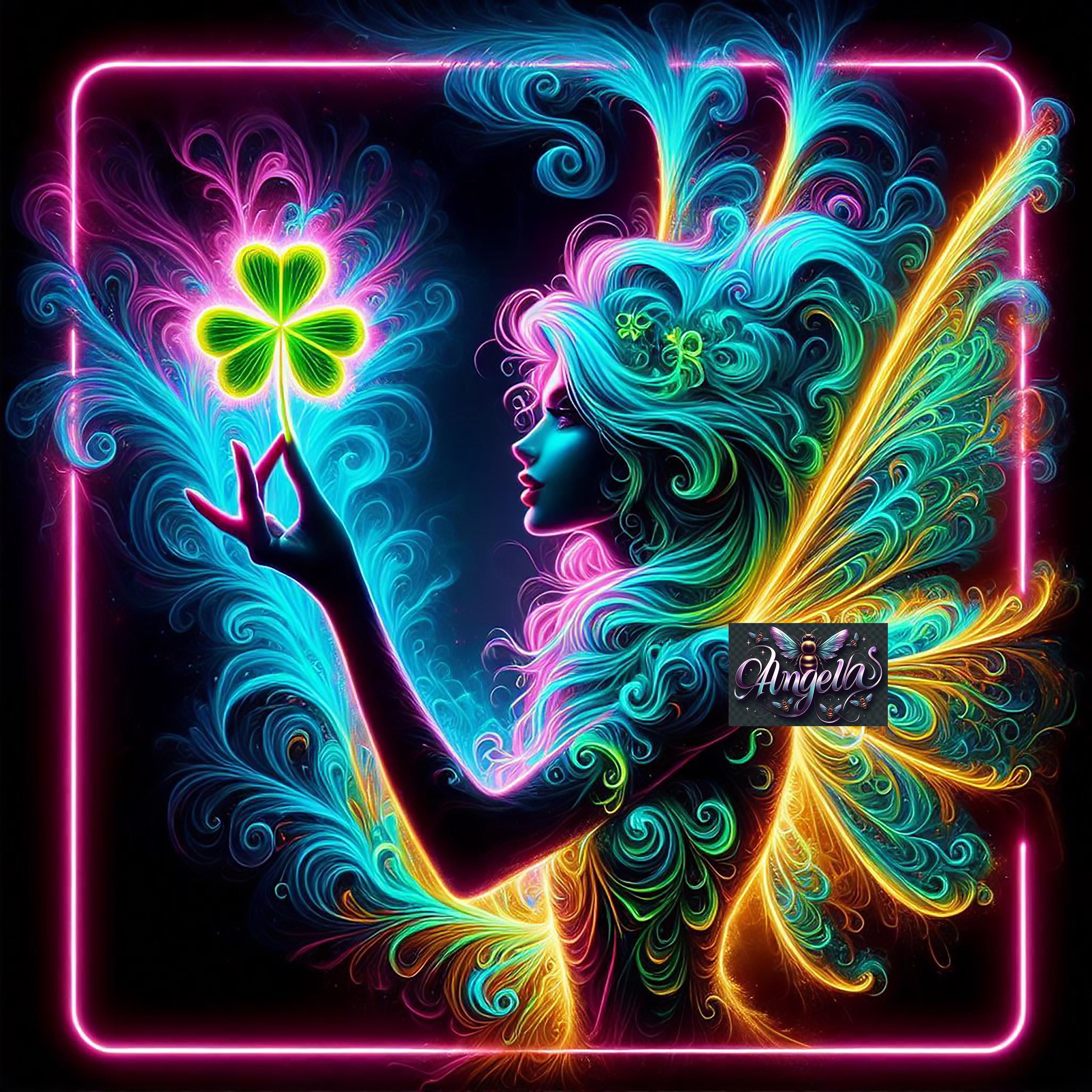 High Resolution Digital Download, Colorful Lucky Fairies, 5 Images - Etsy