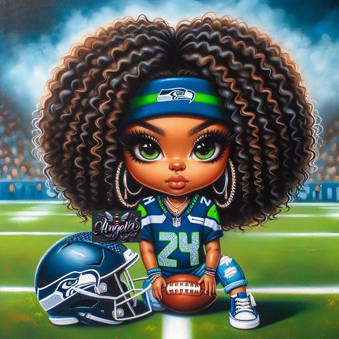High Resolution Digital Download, 5 NFL Chibi Girls, Seahawks - Etsy
