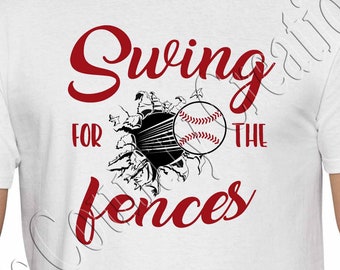 Swing for the Fences SVG Baseball JPG Softball PNG Baseball Mom Ball ...
