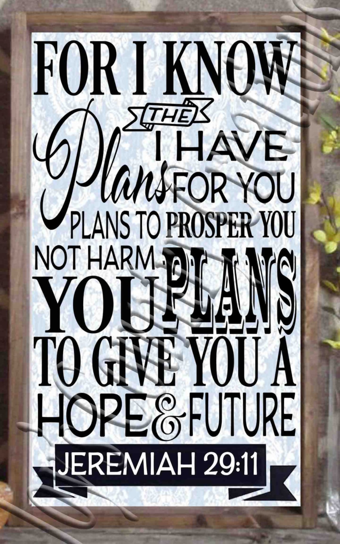 For I Know the Plans Jeremiah 29:11 SVG PNG JPEG | Etsy