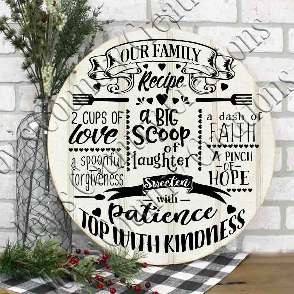 Our Family Recipe Circle Family Rules Sign Family Rules Svg - Etsy