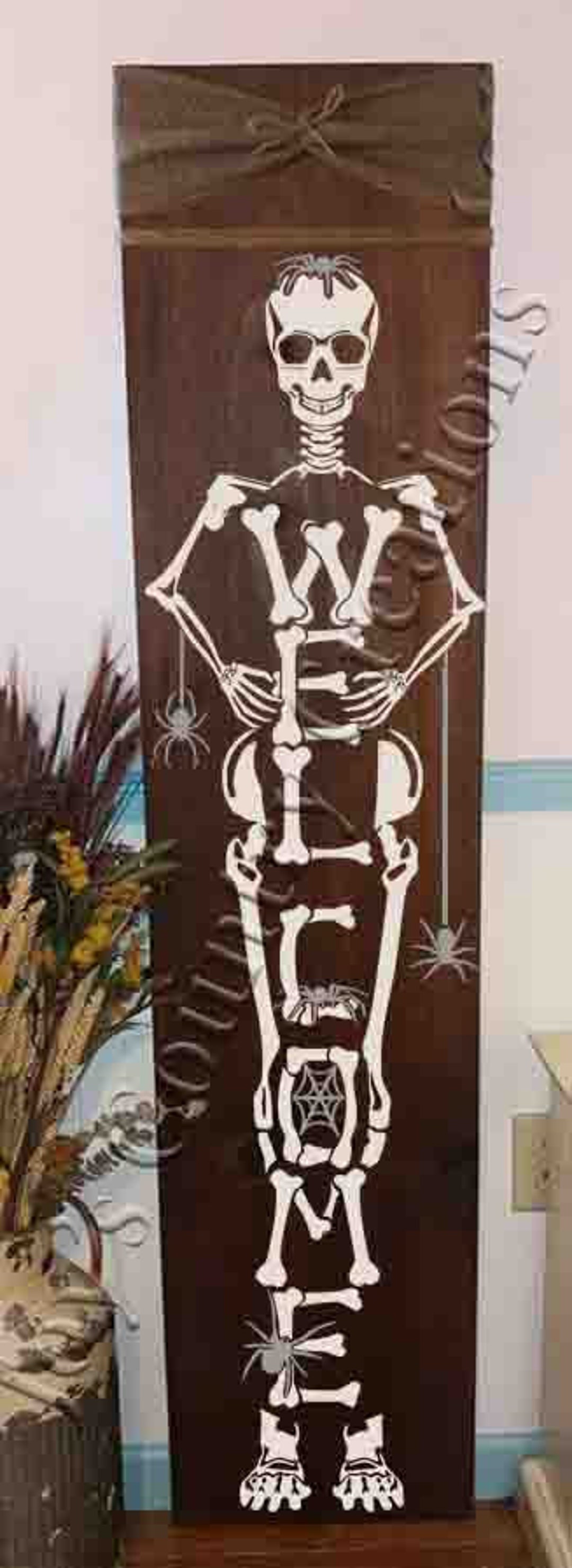 Skeleton Welcome, Welcome Sign, Fall Sign, Bones Svg, October Decor ...