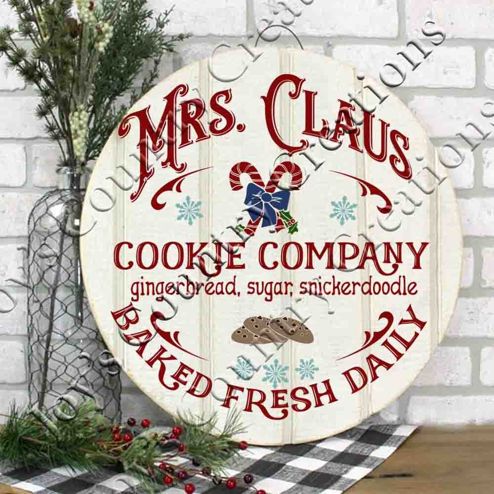 Mrs. Claus Cookie Company Christmas Svg Holiday Sign - Etsy