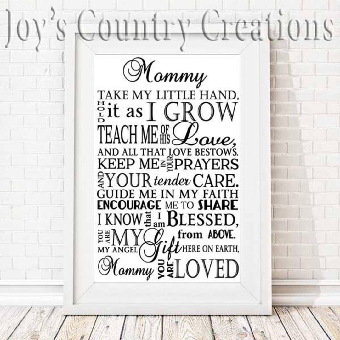 Take My Little Hand includes Names, Mommy, Daddy, Godmother, Godfather ...
