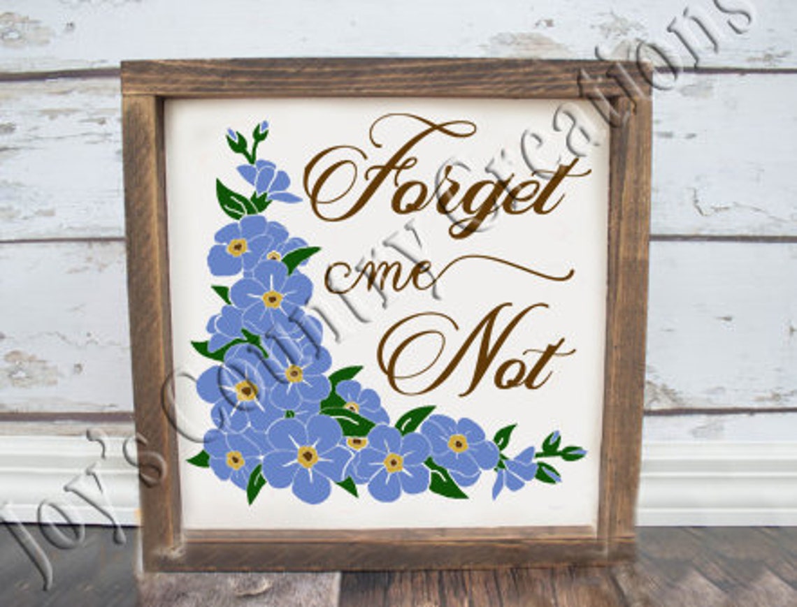 Forget Me Not Dementia Alzheimer's SVG PNG JPEG | Etsy