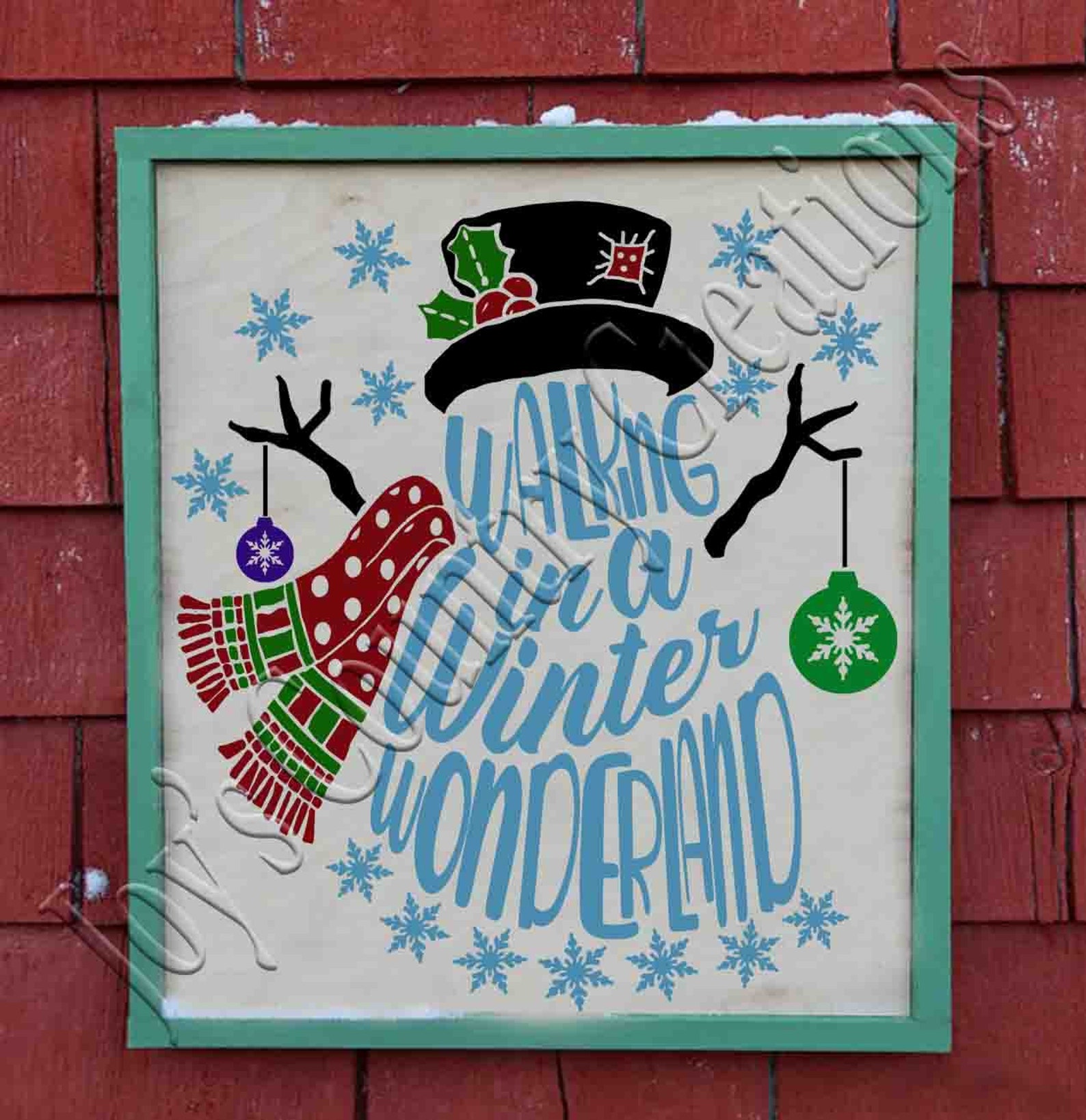 Walking in the Winter Wonderland Christmas Song Snowman | Etsy