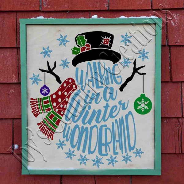 Walking in a Winter Wonderland Snowman Svg - Etsy Canada
